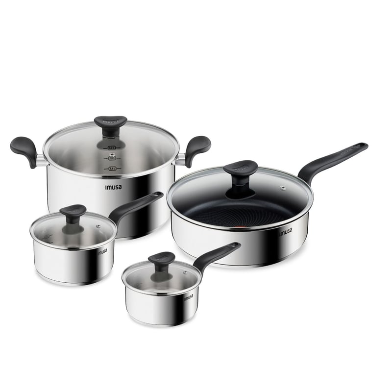Juego de Ollas Imusa 8 Piezas Primary Acero inoxidable IMUSA ...