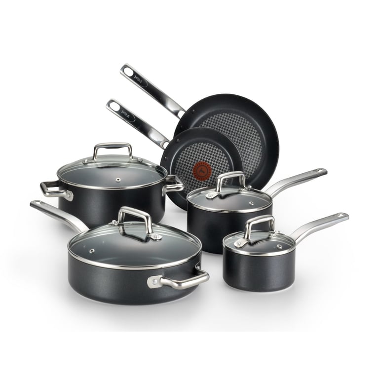 Juego de Ollas Tefal 10 Piezas Aluminio Antiadherente Prograte T-FAL ...