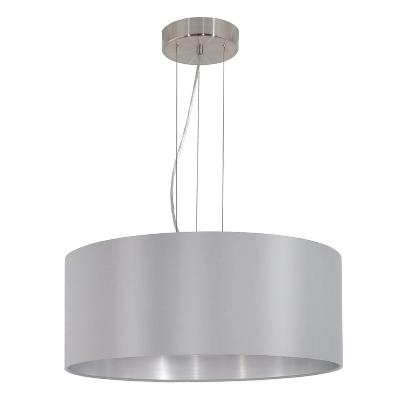 Lámpara de Techo Eglo Decorativa Moderna Colgante Maserlo Gris 110 x 53 ...