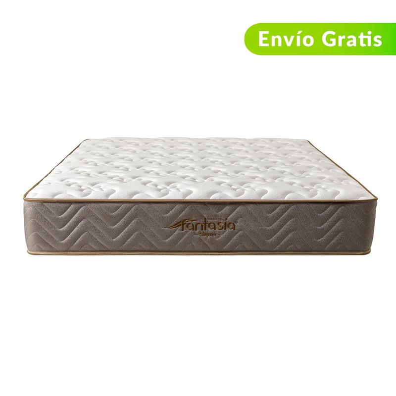 Colchón Sencillo Firmeza Media Ortopédico Resortado Sigma 100 x 190 cm ...