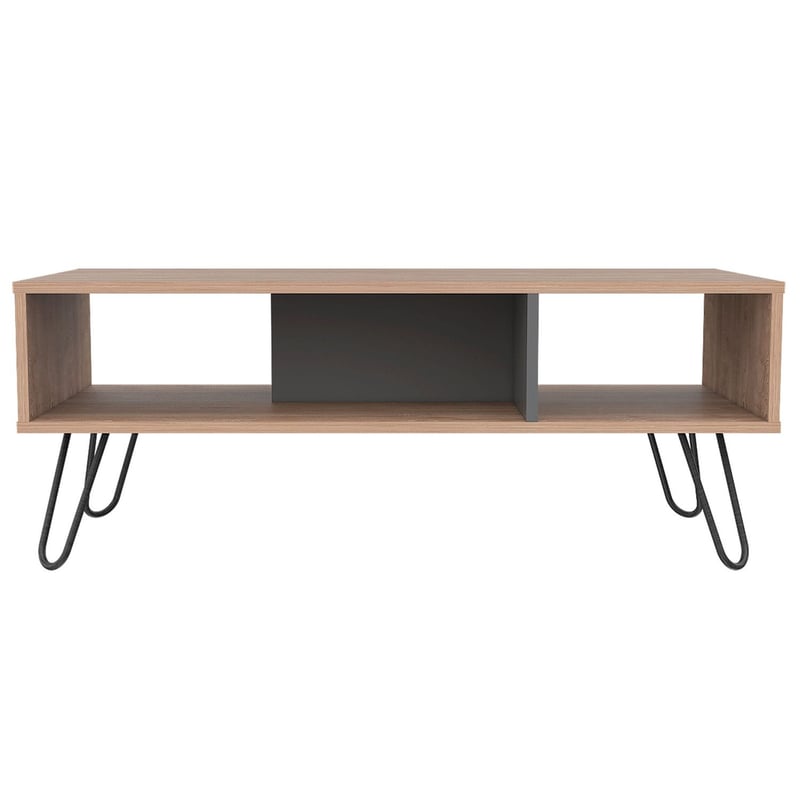 Mesa de Centro Moderna Rectangular en Aglomerado MDP 101 x 40 x 45 cm ...