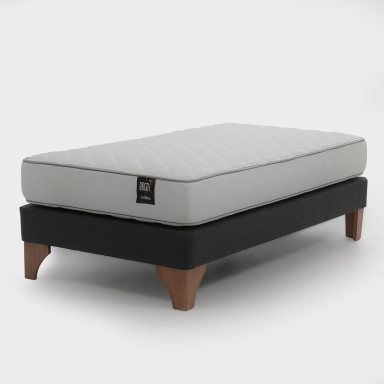 Colchón con Base Cama cama Sencillo Firme Ortopédico Resortado Ergo T ...