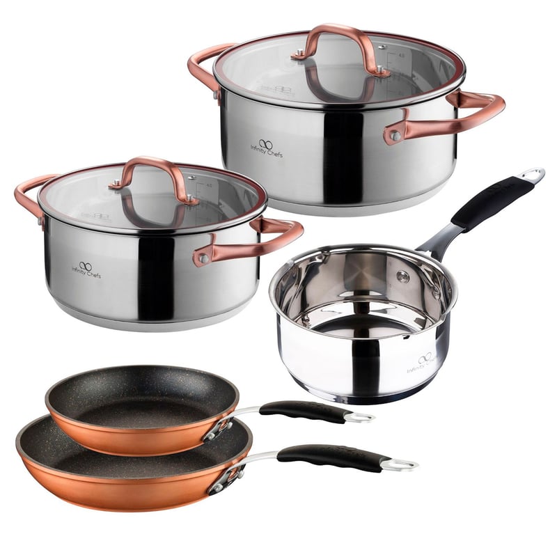 Juego de Ollas Bergner Infinitychef Acero inoxidable 7 Piezas BERGNER | falabella.com