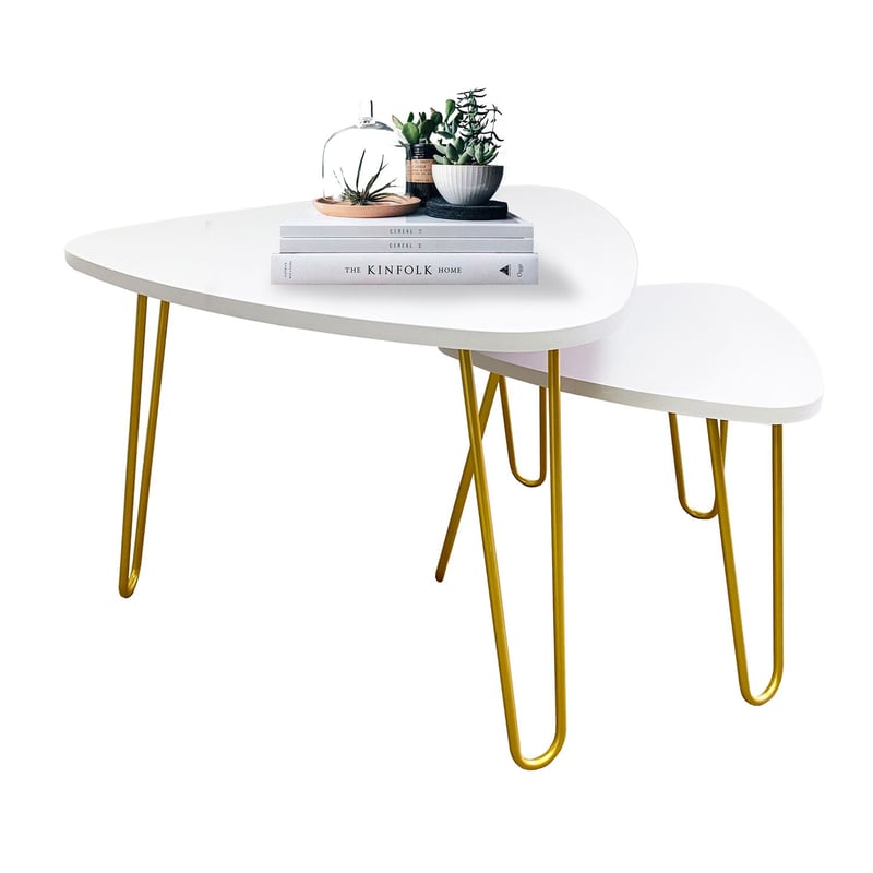 Set de Mesas de Centro Modernas Triangulares en Melamina 60 x 40 x 60 ...