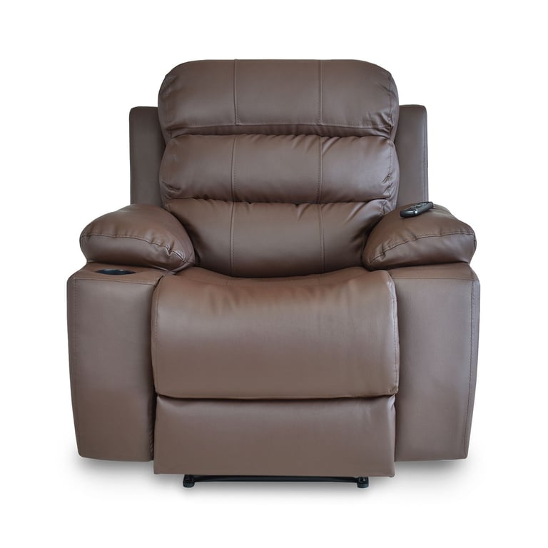 Silla reclinable Masajeadora Houston 1 puesto Cuerina ELITE LIVING ...