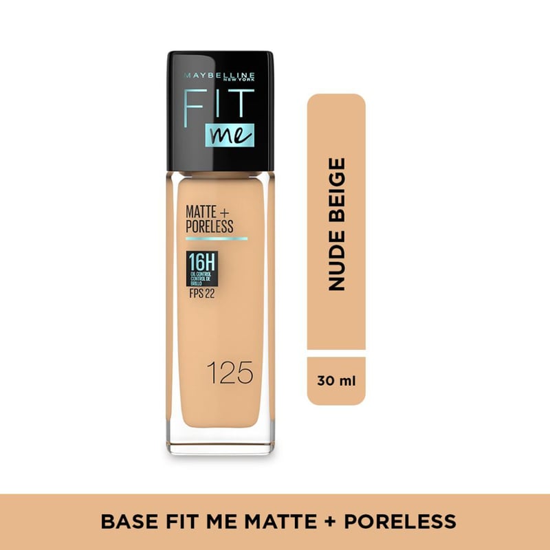 Base de maquillaje Líquida Fit Me Matte Poreless Natural Buff ...