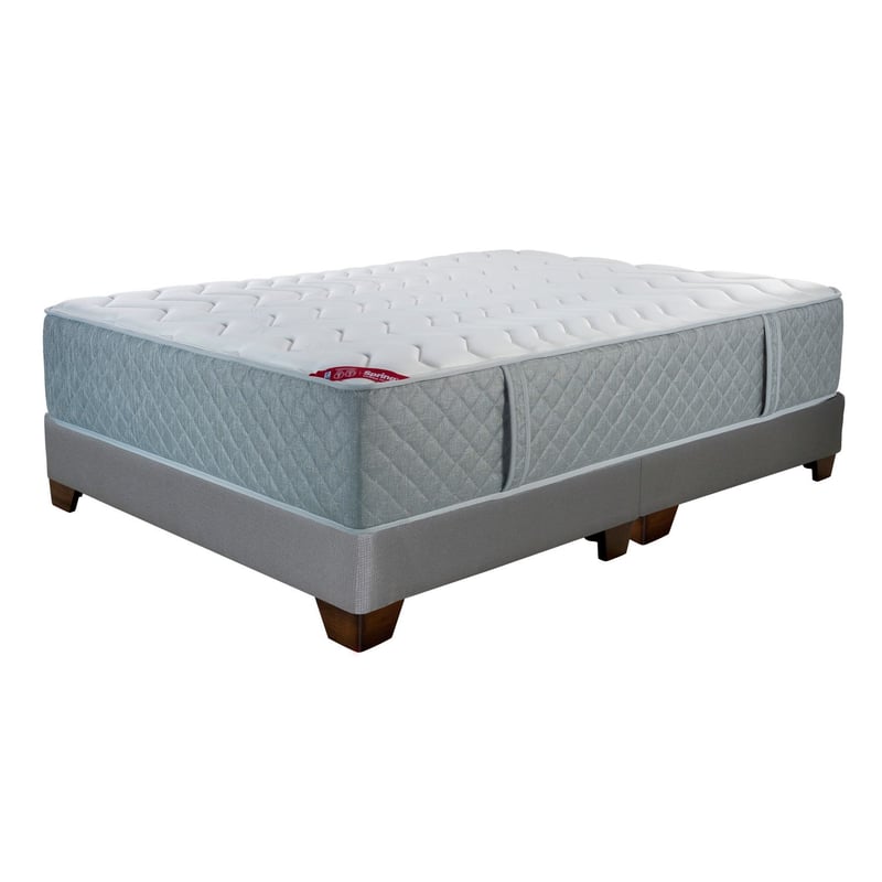 Colchón con Base Cama King Resortes Pocket Gardens 200 x 200 cm Spring ...