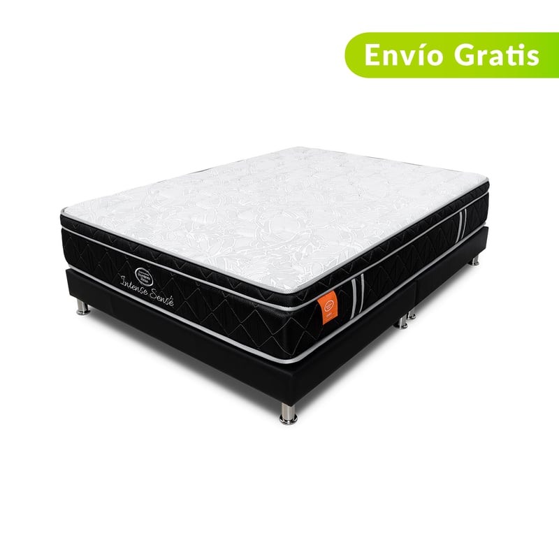 Colchón con Base Cama Sencillo Firmeza Media Espumado Romance Relax ...