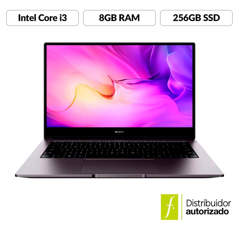 Portátil Huawei Intel Core i3 8GB 256GB Windows 10 14 pulgadas MateBook ...