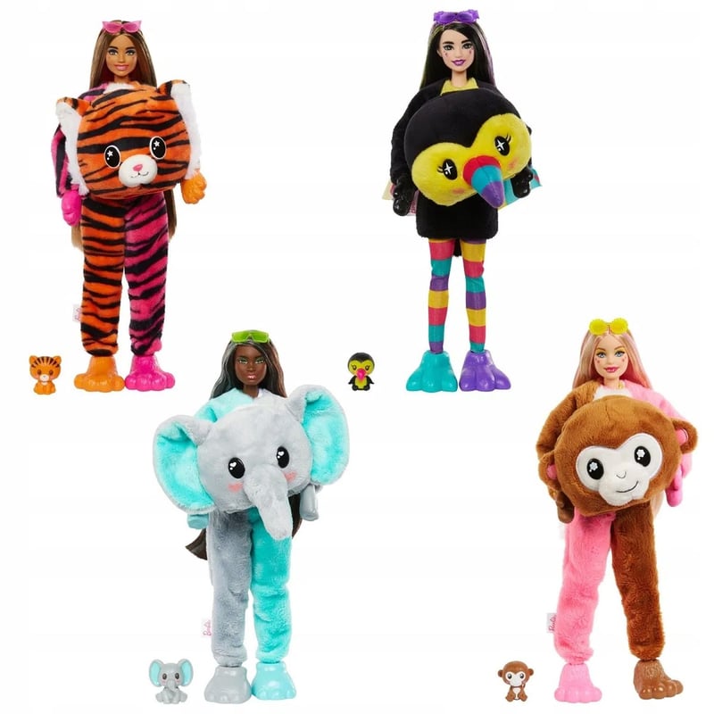 Barbie Cutie Reveal Muñeca Animales de la Selva Surtido BARBIE ...