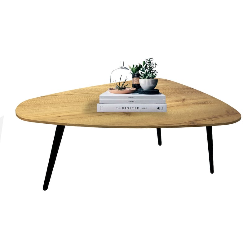 Mesa de Centro Moderna Triangular en Melamina 110 x 33 x 70 cm Mica ...