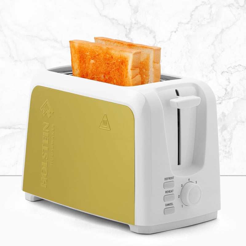 Tostador Holstein Housewares White and Gold 2 puestos HOLSTEIN ...