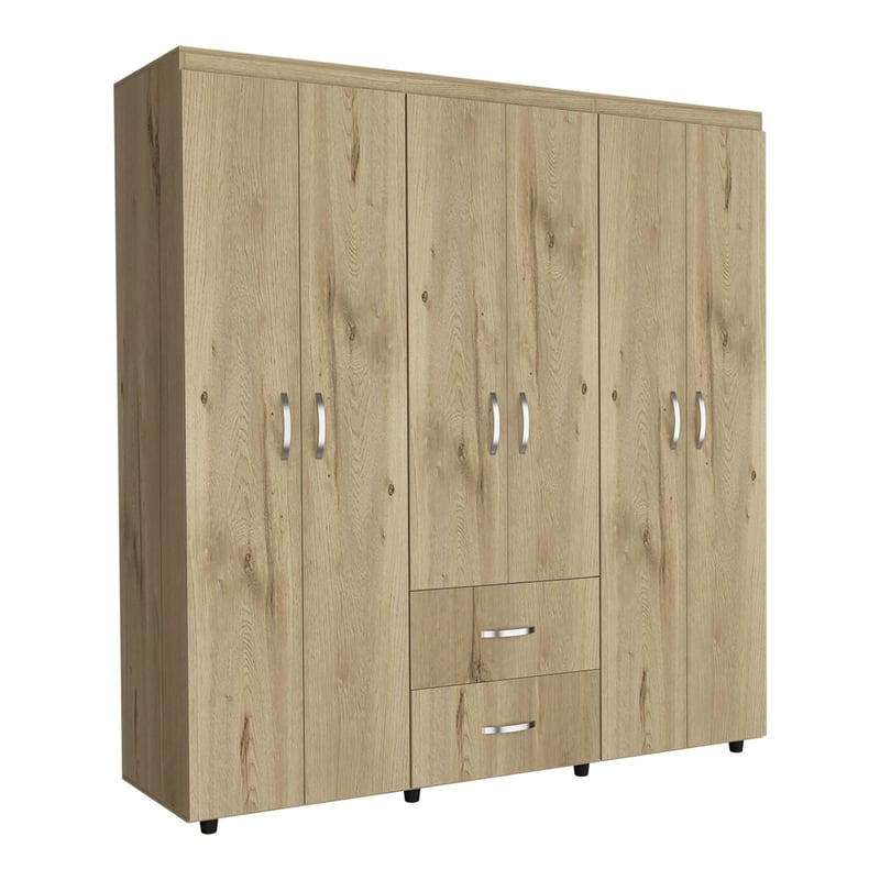 Clósets Moderno en Aglomerado MDP 6 Puertas 2 Cajones 180 x 170.3 x 50. ...