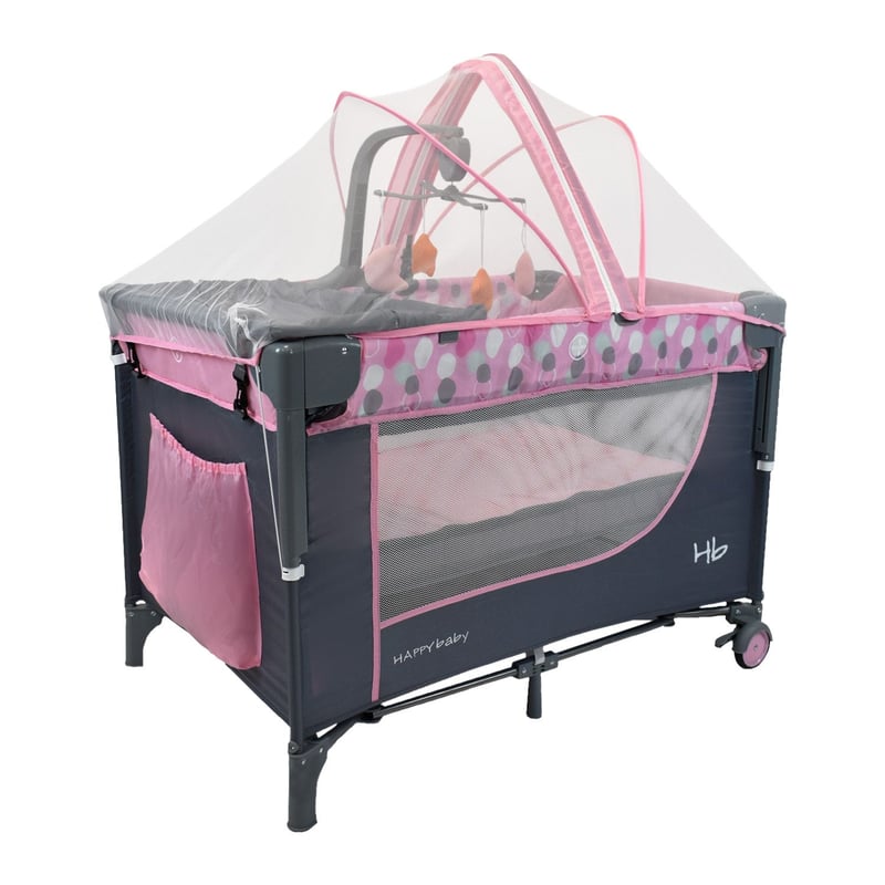 Cuna corral colecho Kioto Priori Rosado HAPPY BABY | falabella.com