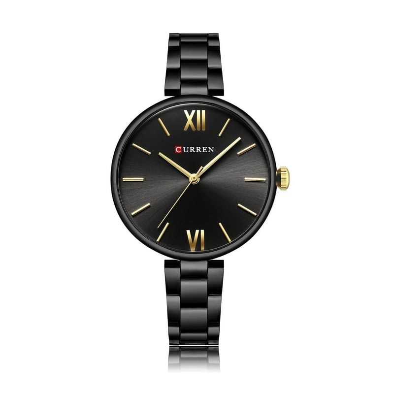 Reloj Curren Para Mujer KREb7101 - Reloj Análogo Acero inoxidable Negro ...