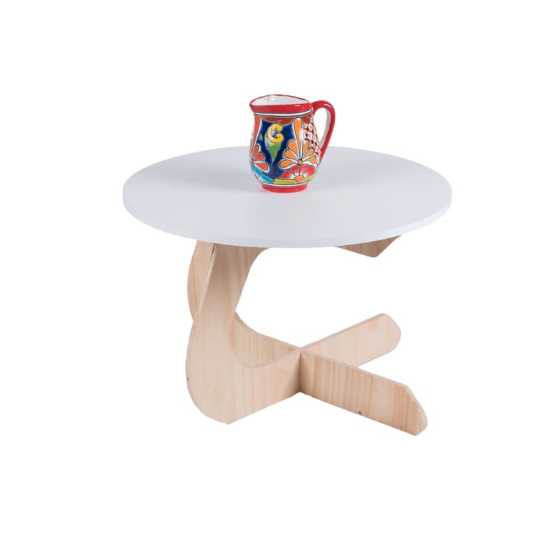 Mesa de Centro Moderna Forma Redonda en Melamina 40 x 60 x 60 cm DKO ...