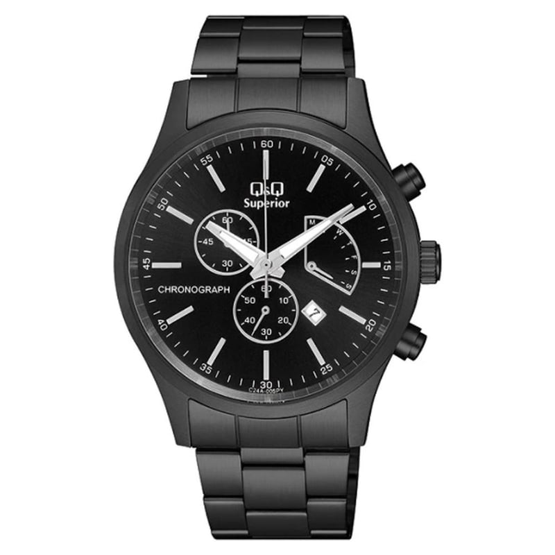 Reloj Q&Q para Hombre C24A-005PY . Reloj Análogo Acero inoxidable Negro Q&Q | falabella.com