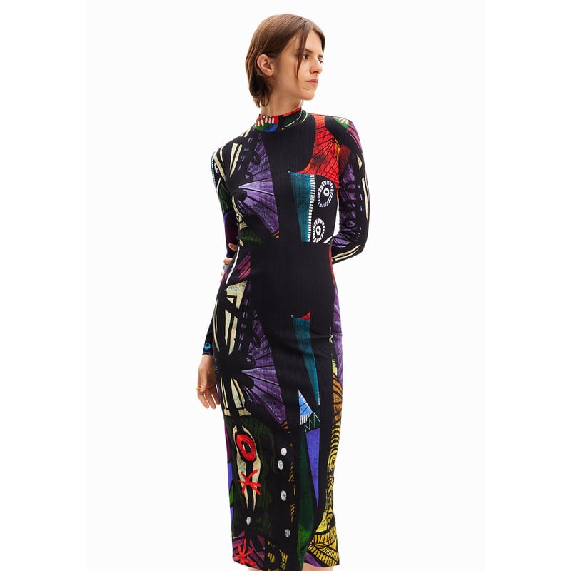 Vestido Mujer Medio Casual con Estampado Desigual DESIGUAL | falabella.com