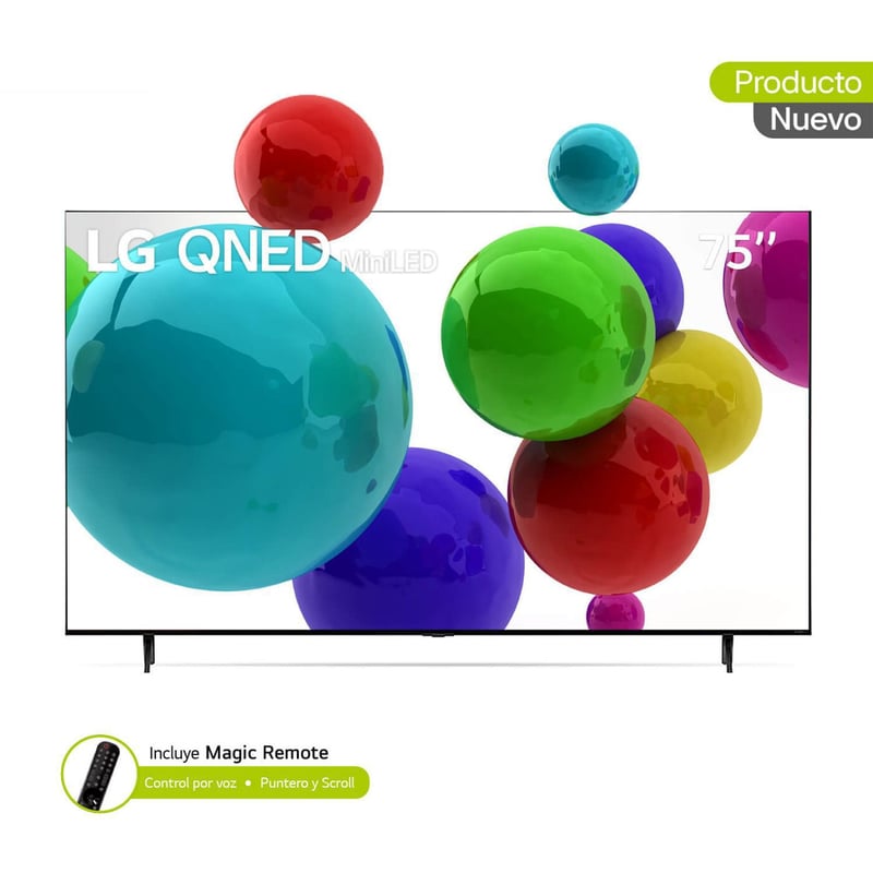 Televisor LG QNED 75 pulgadas 4K UHD MiniLED Smart TV ThinQ | Incluye ...