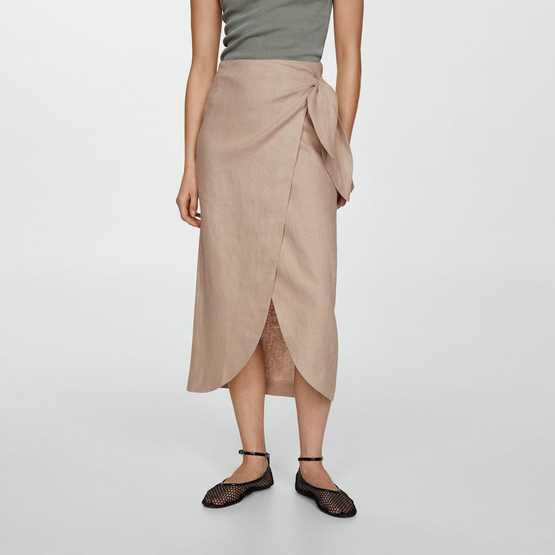 Falda Midi Mujer de Lino MANGO MANGO | falabella.com