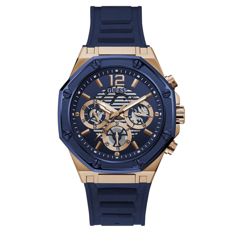 Reloj Guess Hombre MOMENTUM. Reloj Silicona Azul GW0263G2 GUESS ...