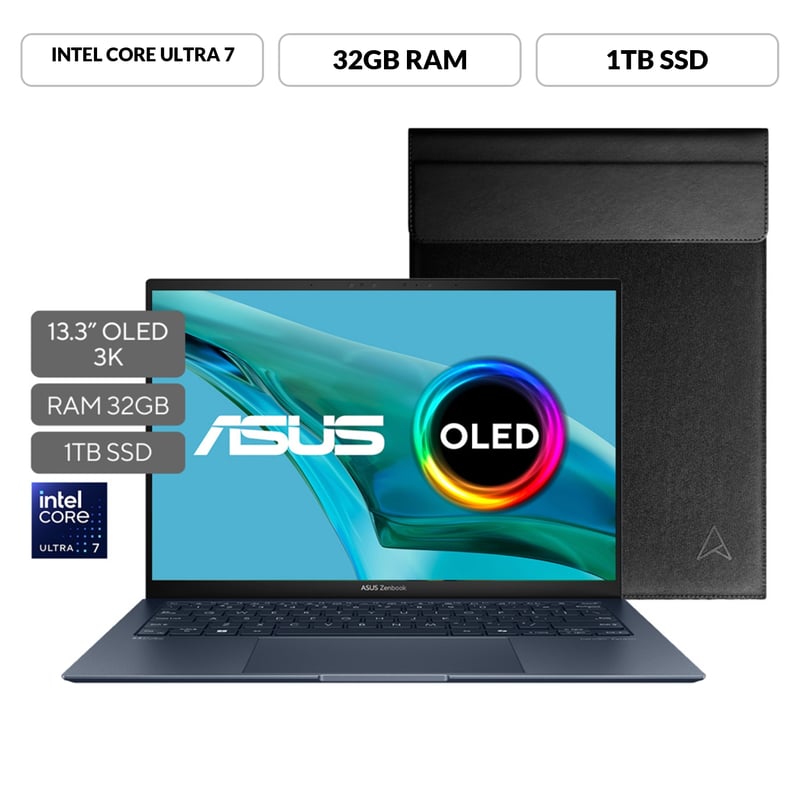 Portátil ASUS Zenbook S 13 OLED | Intel Core Ultra7 | 32GB de RAM | 1TB ...