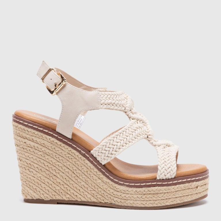 Sandalias para Mujer Blanco Medio Geteji Mossimo con tacón corrido ...