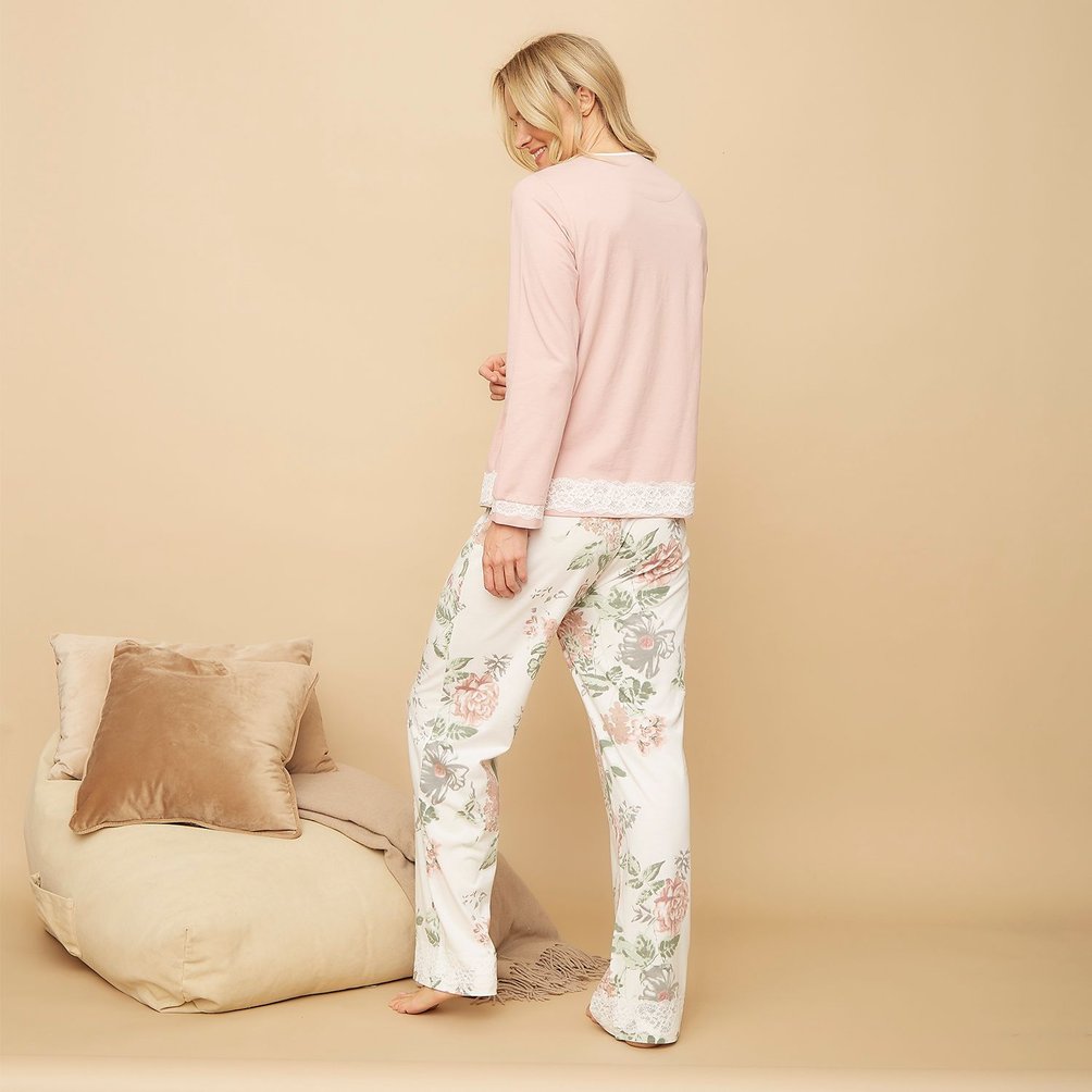 Pijama completa con pantalón Mujer Largo Manga larga Algodón Southland ...