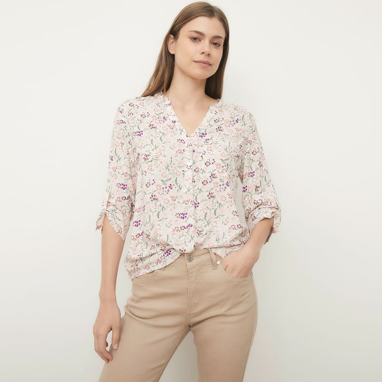Blusa Mujer con Estampado Manga larga University Club UNIVERSITY CLUB ...