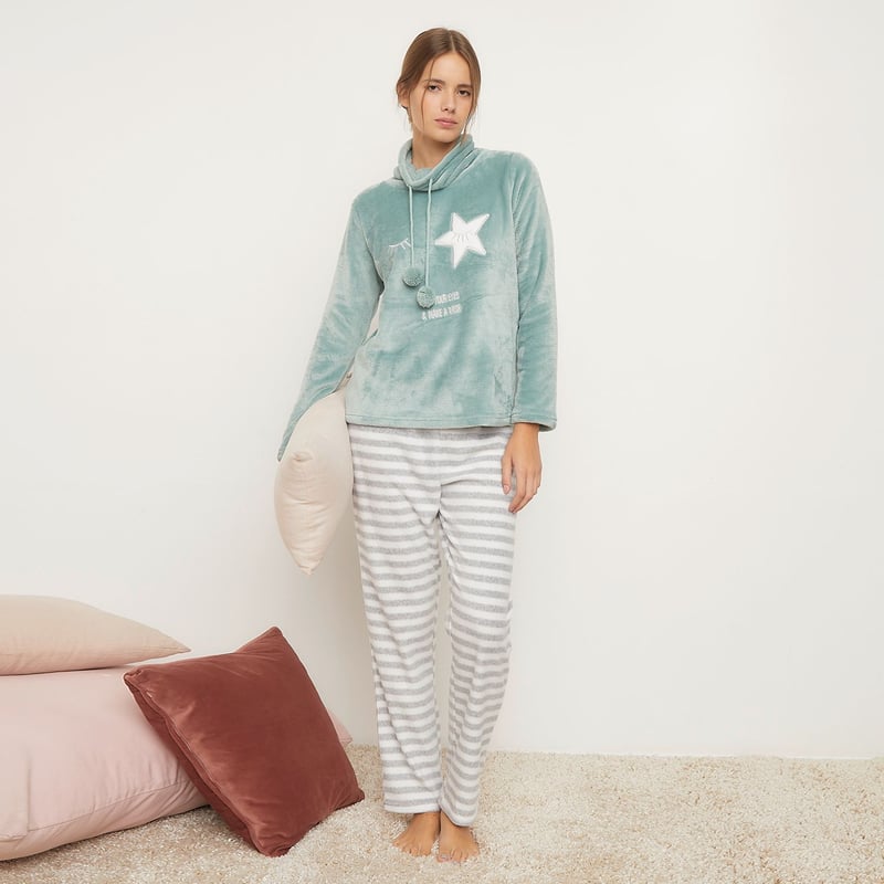 Pijama completa con pantalón Mujer Largo Manga larga Sybilla SYBILLA ...