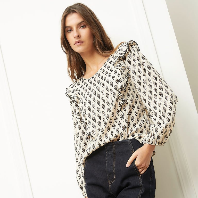 Blusa Mujer con Boleros Manga larga Basement BASEMENT | falabella.com