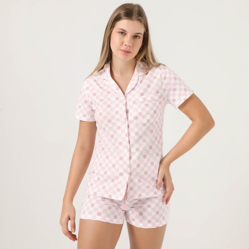 Pijama completa con short Mujer Corto Manga corta de Algodón Sybilla ...