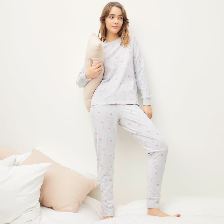 Pijama completa con pantalón Mujer Largo Manga larga de Algodón Sybilla ...