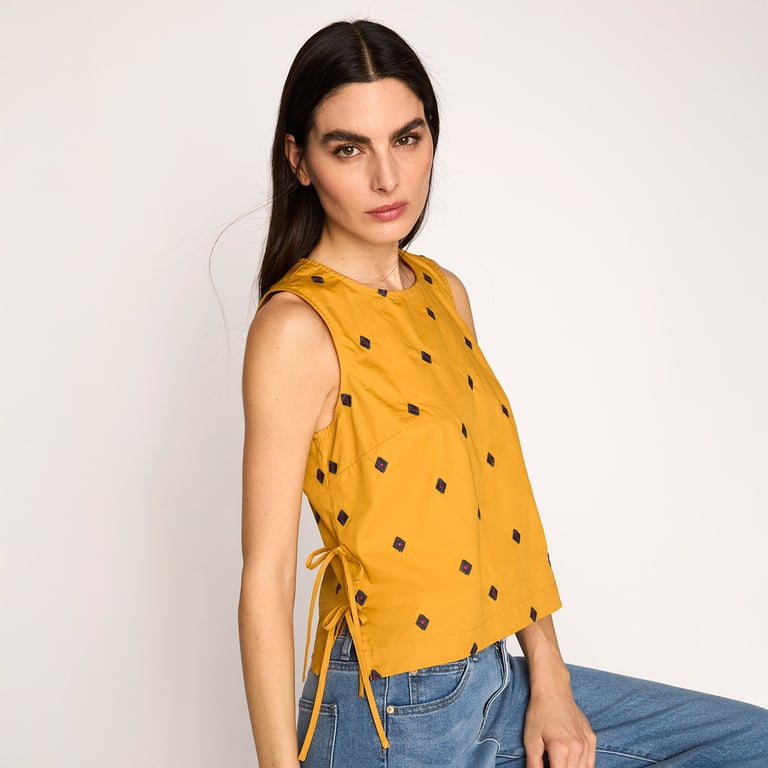 Blusa Mujer con Estampado Sin mangas de Algodón Basement BASEMENT ...