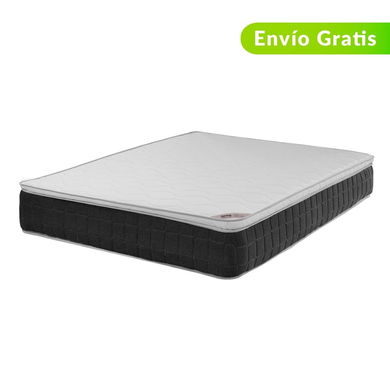 Colchón con Base Cama Doble Firmeza Media Ortopédico con Pillow ...