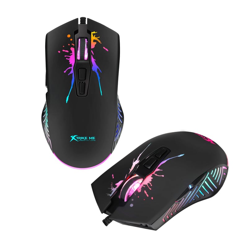 Mouse Gamer RGB Xtrike Me Para PC Alámbrico Usb 7 Botones 7200 Dpi ...
