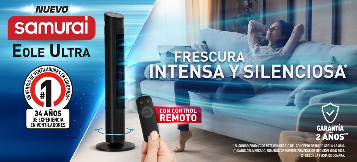 Ventilador de Torre Samurai Eole Ultra 3 Velocidades SAMURAI | falabella.com