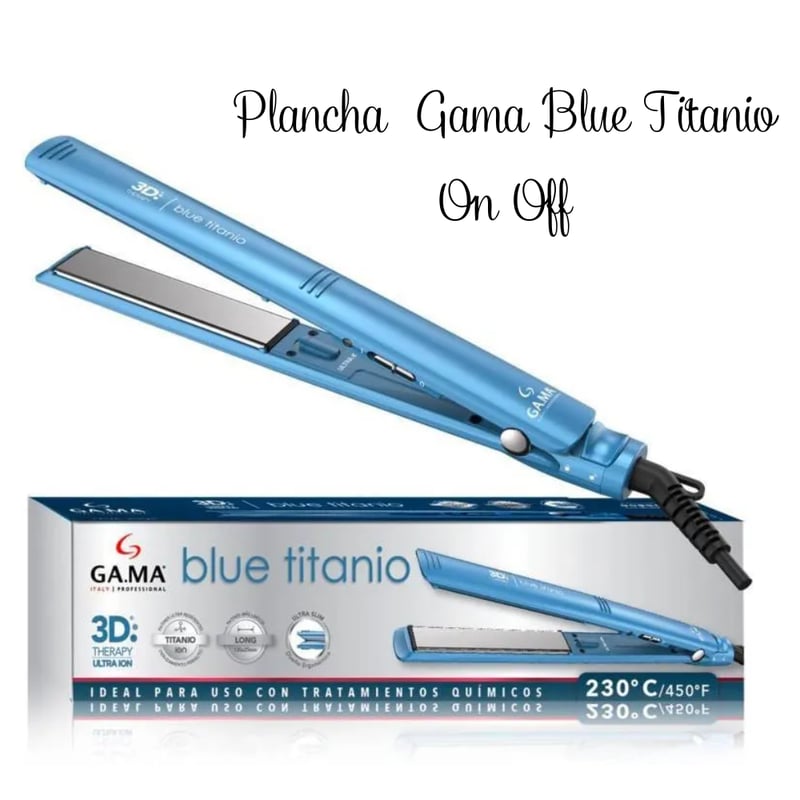Plancha Alisadora Gama Blue Titanio 3D Therapy Ultra ion GAMA ...