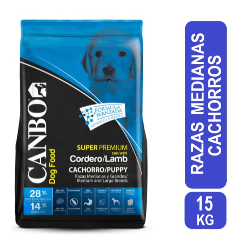 Canbo Súper Premium Cachorro Razas Mediana y Grandes 15 Kg CANBO ...