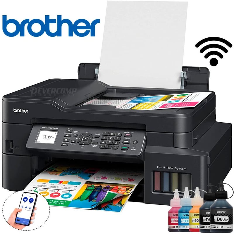 Impresora Brother MFC-T920DW Multifuncional ADF Wifi RED BROTHER ...