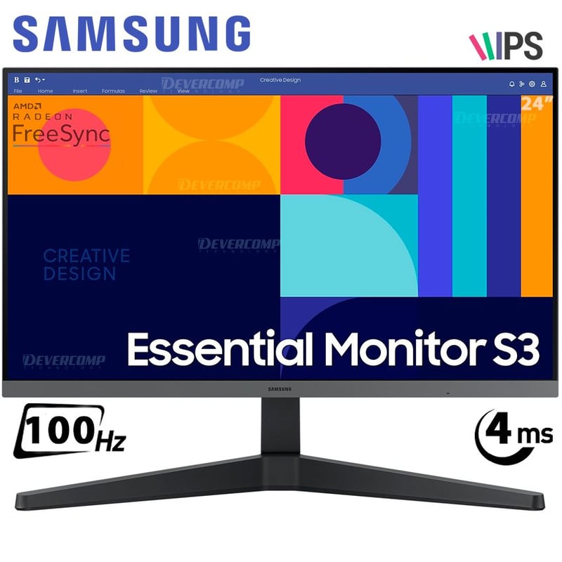 Monitor Samsung 24 LED FULL HD IPS 100Hz HDMI DP SAMSUNG | falabella.com