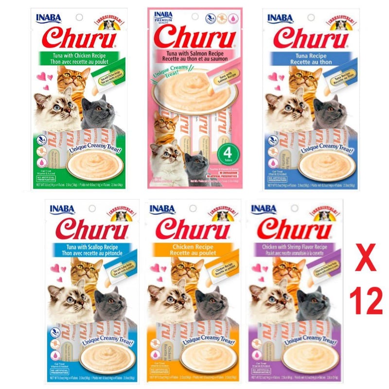 Churu Snack Húmedo para Gatos Megapack Mix x 12 | Sodimac Falabella