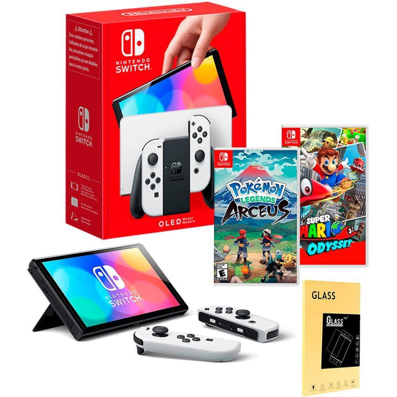 Consola Nintendo Switch Oled Blanco Pokemon ArcuesMario OdysseyMica ...
