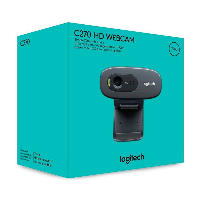 Camara web c270 logitech 3mp 1280 x 720 pixeles usb 2.0 negro LOGITECH ...