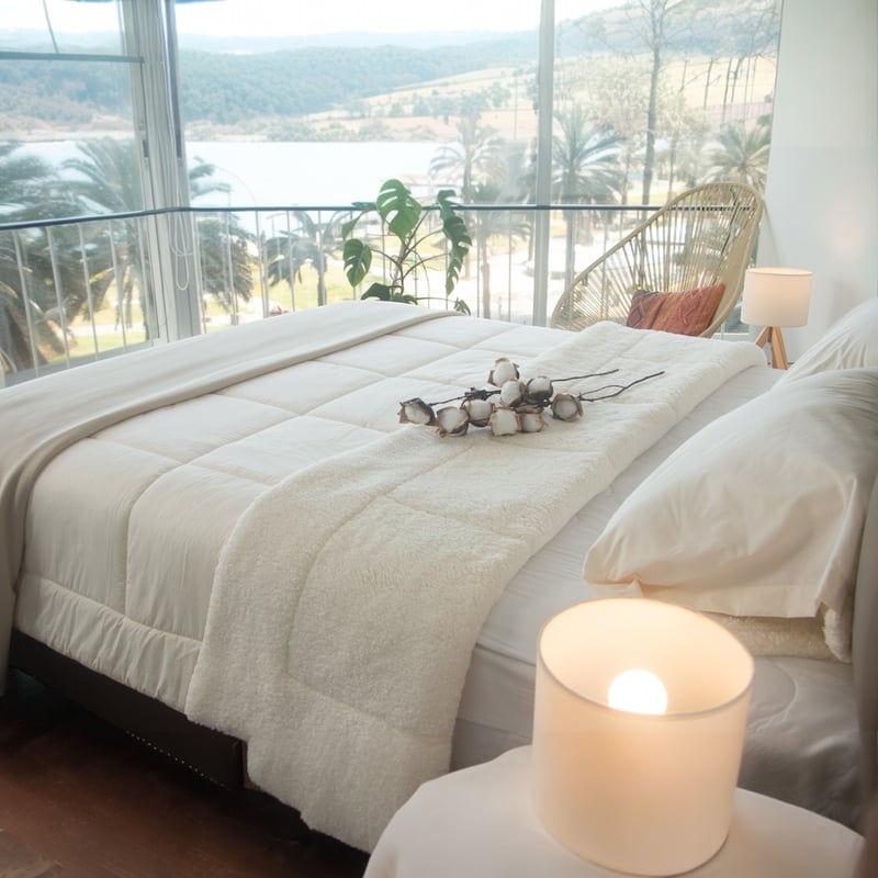 Edredón Sherpa 2 Plazas Premium Hipoalergénico Perla ISATEX HOME ...