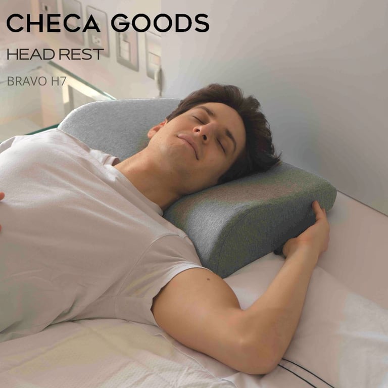 Almohada Anatómica Ergonómica extra suave CHECA GOODS H7 Gris Claro ...