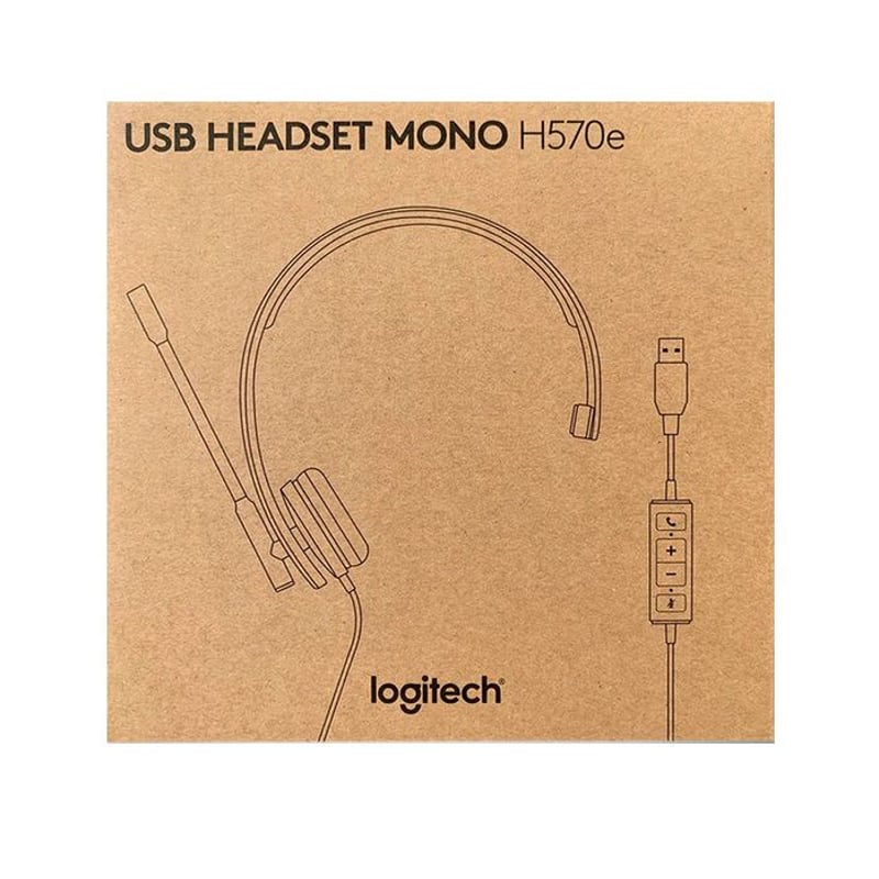 Audifonos c Microfono Logitech H570E MONO USB Plug and Play LOGITECH ...