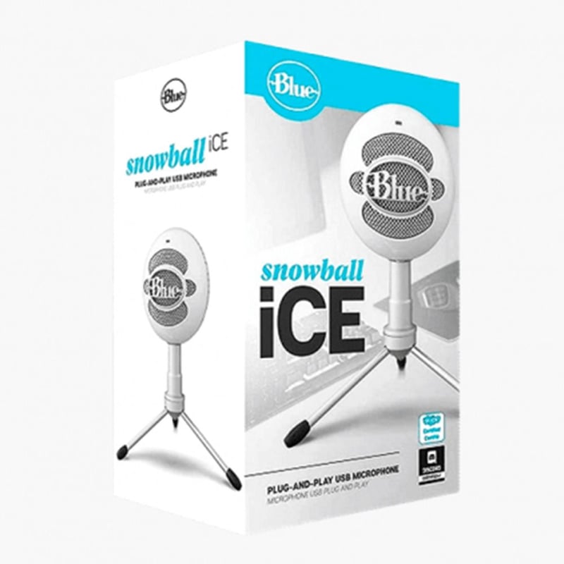 Microfono Blue Snowball Ice Cardioide USB Plug and Play White BLUE ...