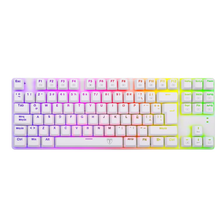 Teclado Mecanico T-Dagger T-TGK315W-BL Bora RGB Blanco Blue switch T ...