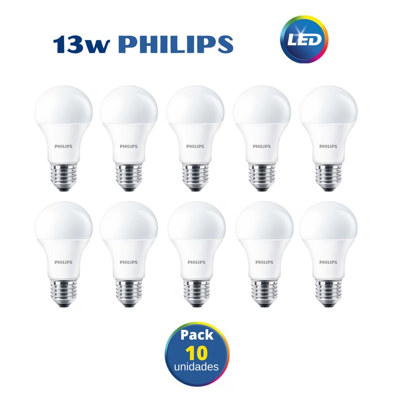 Foco led philips 12w ecohome / pack 10 unidades | Sodimac Perú